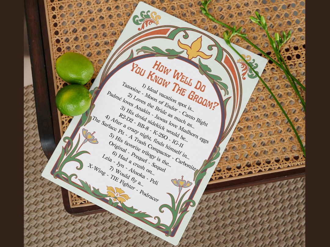 Geeky Bachelor Party Game: How Well Do You Know the Groom? - Scifi ...