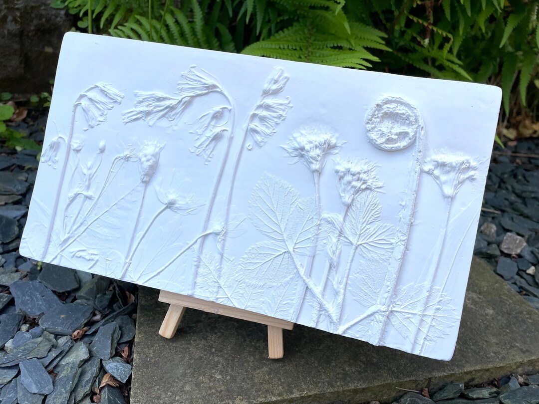 Botanical Plaster Cast spring Palette Bluebells, Wild Garlic, Fern ...