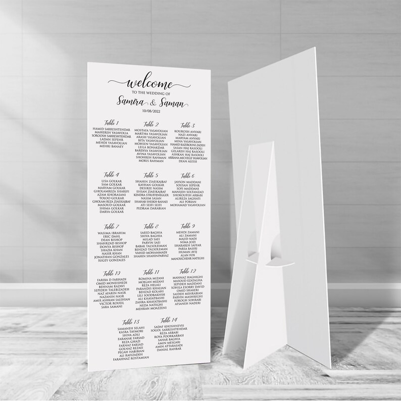 Extra Large Wedding Seating Chart 6 Feet Tall Seating Chart - Etsy
