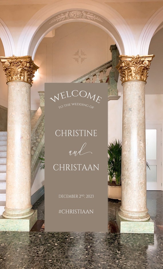 How big are wedding welcome signs | Honestweddingadvice.com