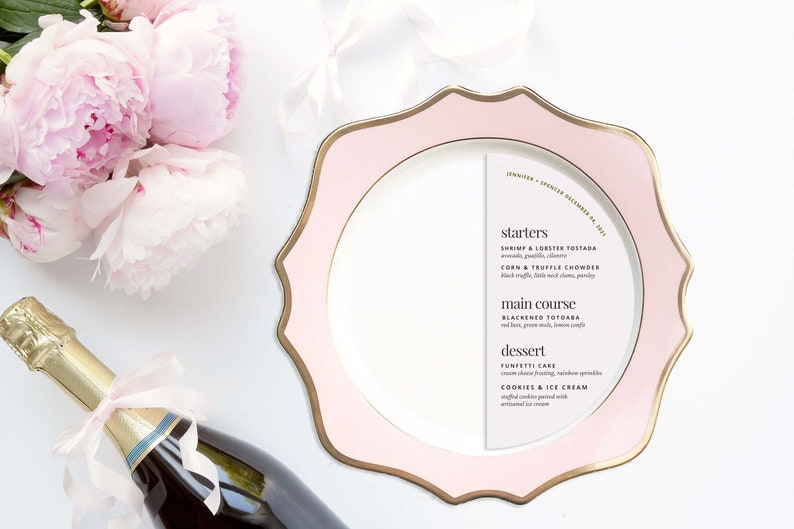 Half Circle Menu Cards Wedding Menu Cards Arch Menu Cards - Etsy
