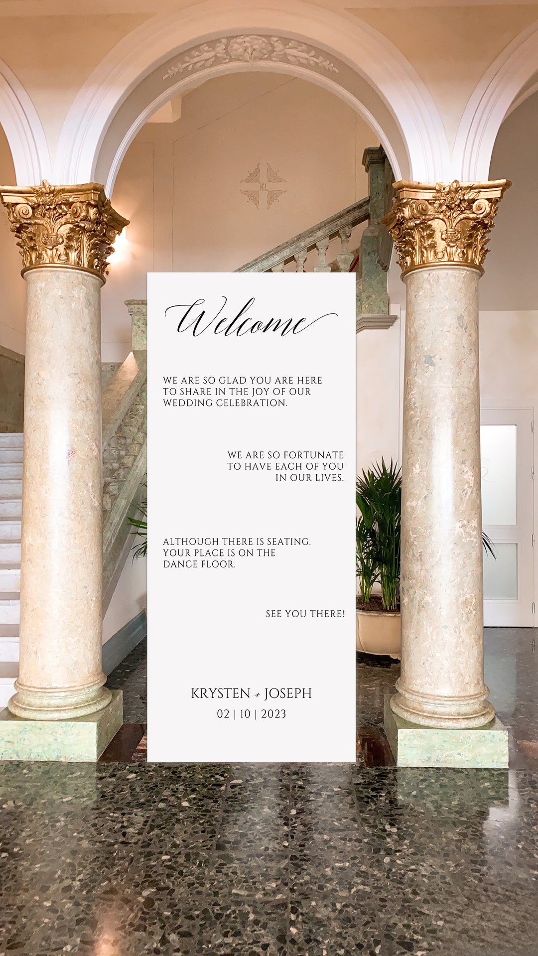 Wedding Welcome Message Sign, Extra Large Welcome Sign, 6 Feet Tall ...