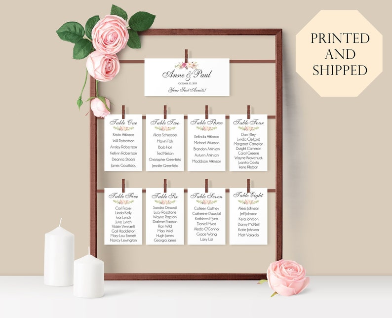 Wedding Seating Cards Wedding Seating Plan Country Rustic | Etsy Canada