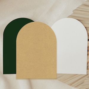 Arched Cardstock, Blank Arch Cardstock for Invitation or Table Numbers ...