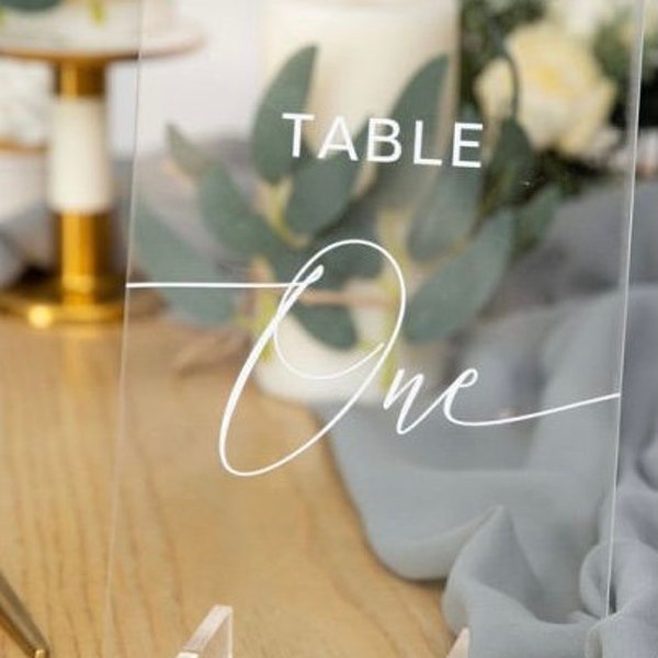 Tall Acrylic Table Numbers - Etsy