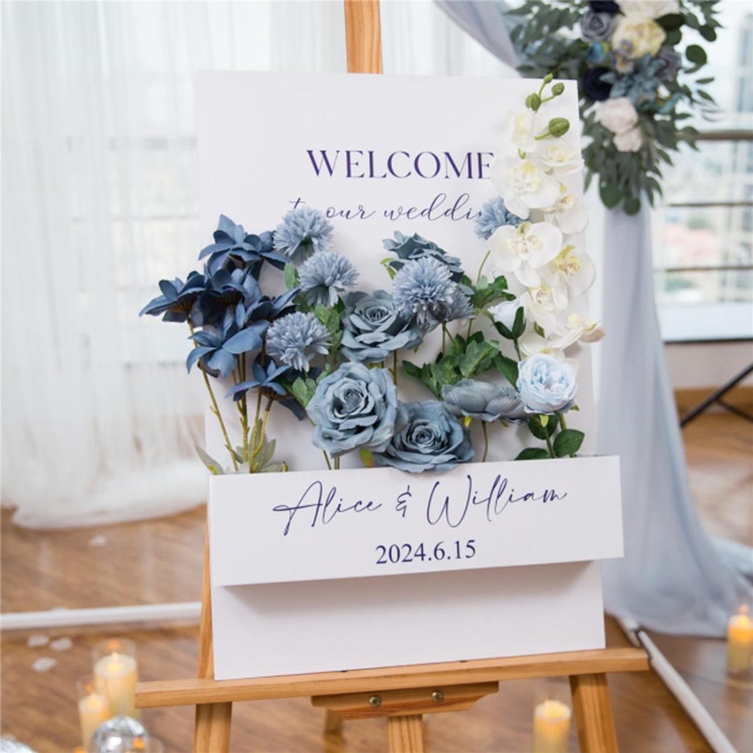 Welcome Sign With Flower Planter Box, Wedding Flower Box Decor Sign ...