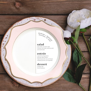 Half Circle Menu Cards, Wedding Menu Cards, Arch Menu Cards, Charger ...