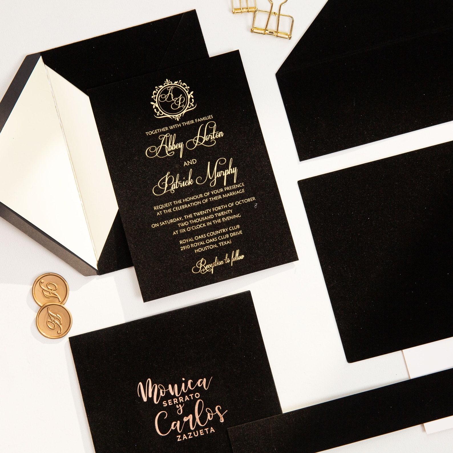 Velvet Invitations Velvet Wedding Invitation Regal Wedding | Etsy