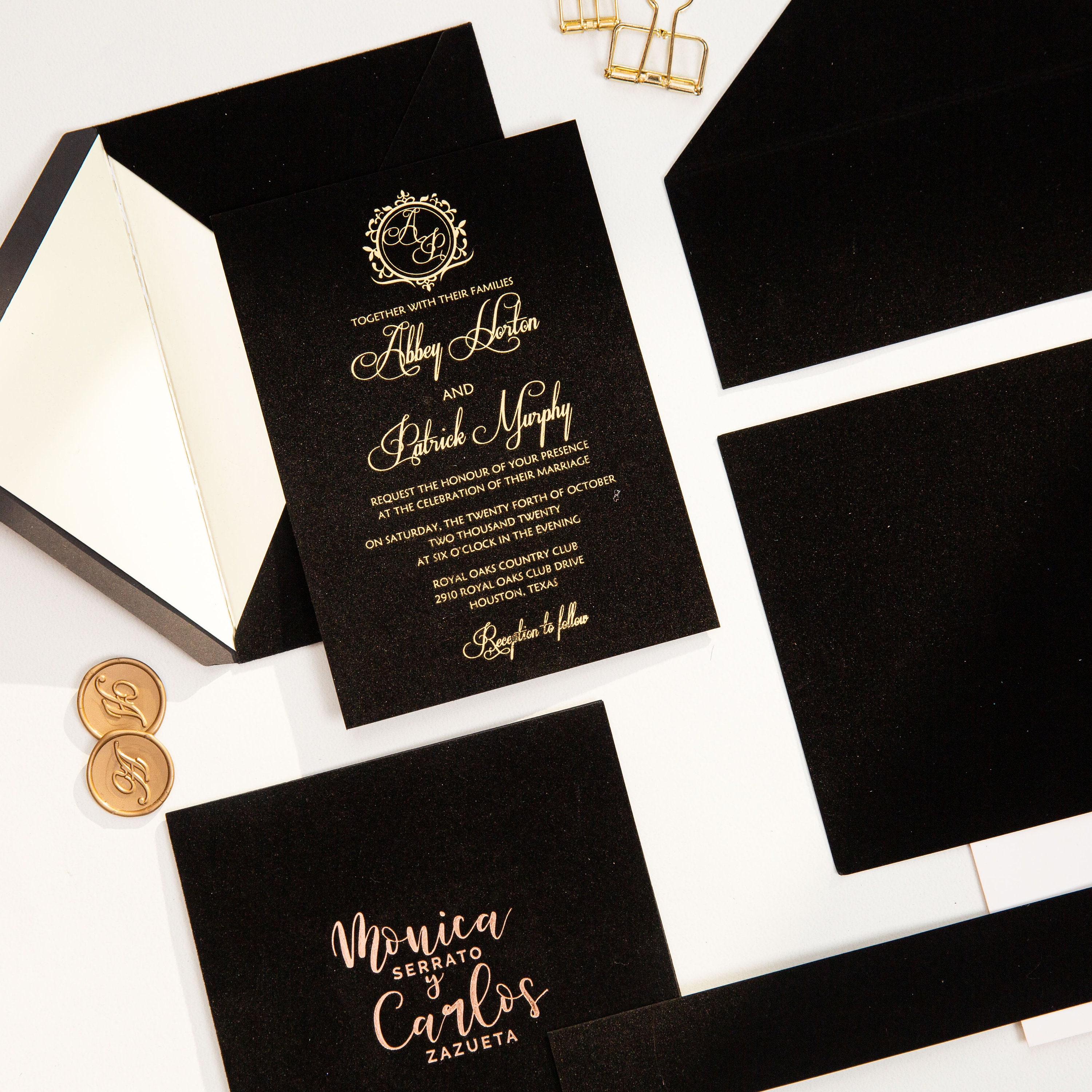 Velvet Invitations Velvet Wedding Invitation Regal Wedding | Etsy