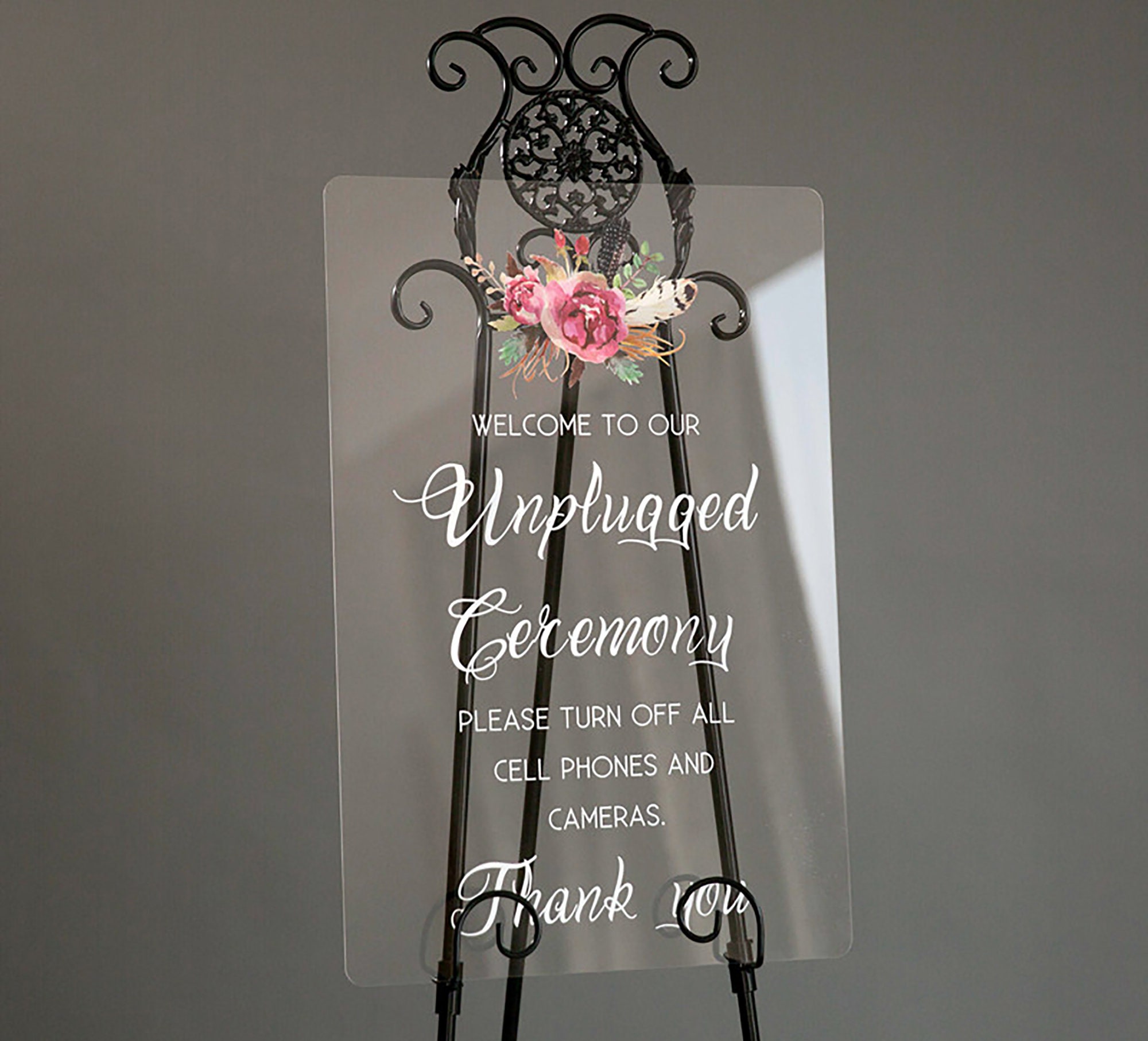 Acrylic Wedding Signs Unplugged Ceremony Sign Welcome | Etsy