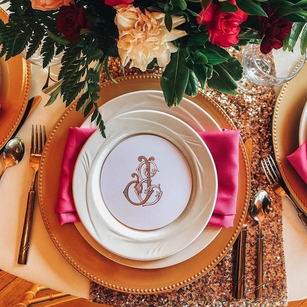 Rose Gold Charger Plates - Etsy