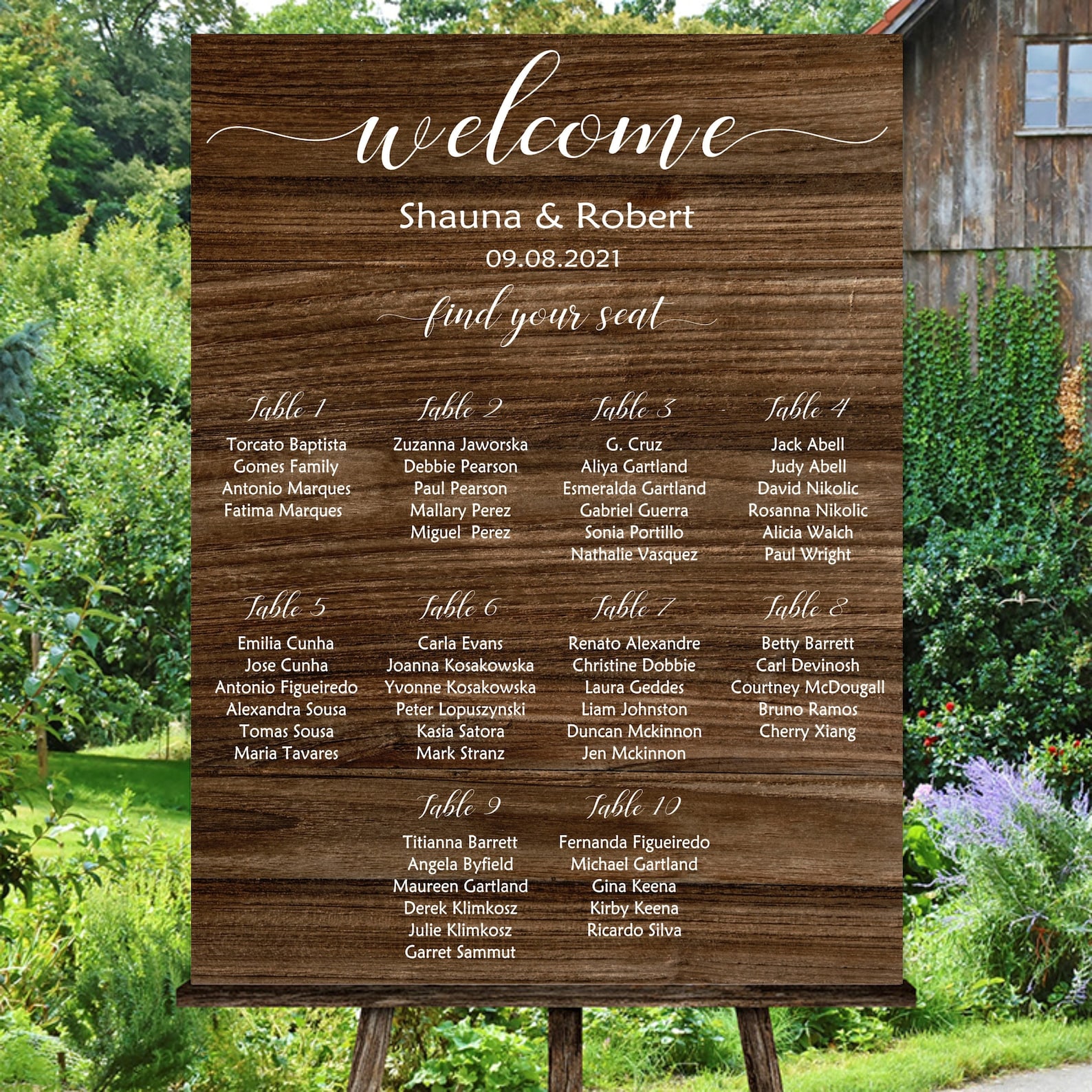 Wood Wedding Seating Chart, Wedding Seating Poster, Seating Plan ...