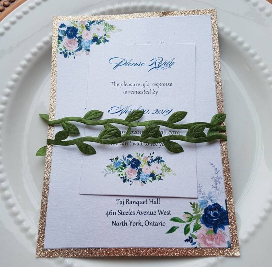 Leaf Invitation Belly Band, Wedding Invitation Band, Greenery ...