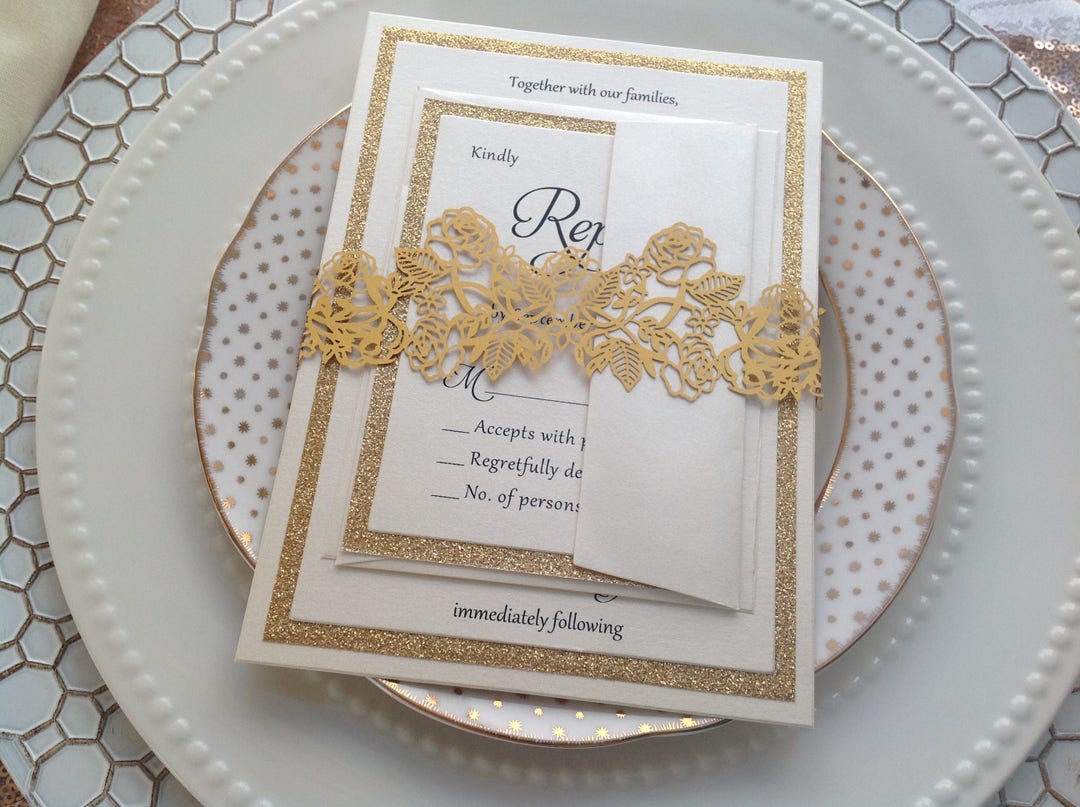 Banda para el vientre de invitación de boda, oro, banda para el vientre ...