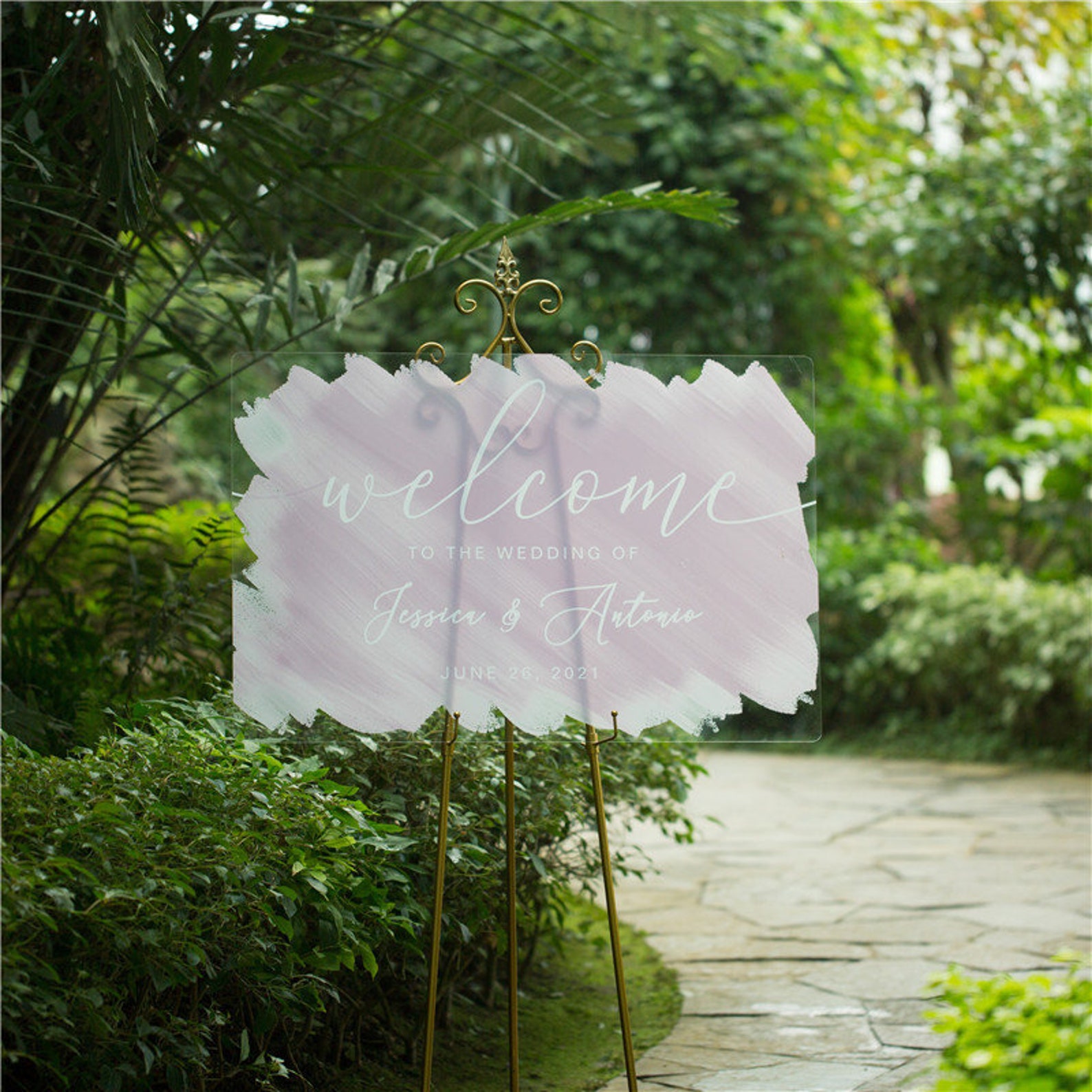 Painted Acrylic Wedding Sign Welcome Acrylic Wedding Signs - Etsy Canada