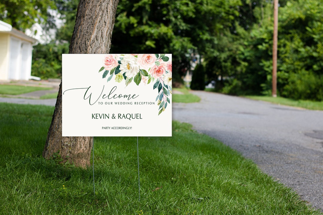 Yard Wedding Sign, Lawn Sign for Wedding, Outdoor Wedding Signs - Etsy