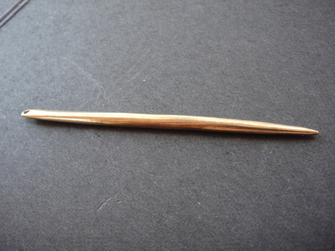 Solid Bronze Extra Long Skinny Needle, Bronze Long Needle, Bronze ...