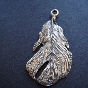 Solid Bronze Large Feather, Bronze Feather, Large Feather - Etsy