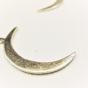 925 Sterling Silver Moon Charm, Silver Crescent Moon, Silver Moon, Half ...