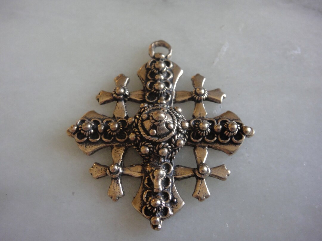 Solid Bronze Large Cross, Bronze Cross, Cross, Bronze Large Cross Charm ...