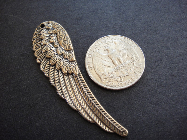 Solid Bronze Large Angel Wing Angel Wing Bronze Angel Wing - Etsy