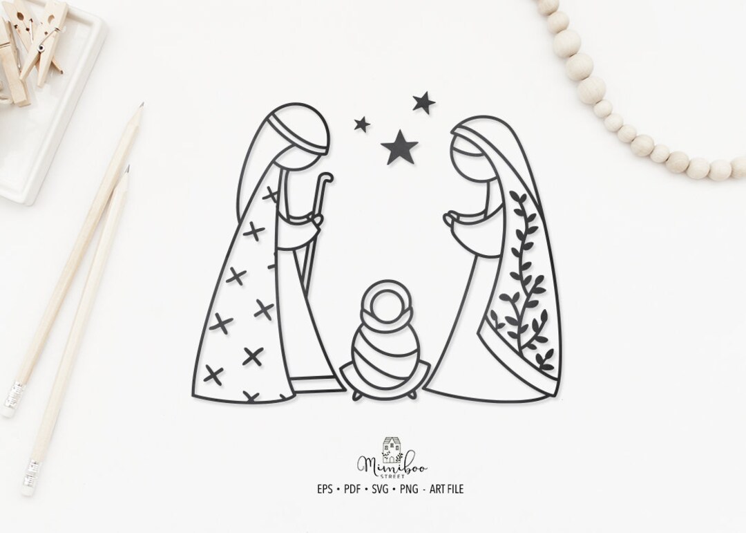 Christmas Nativity - Christmas CUT File - Art Plotter File - Paper Cut ...