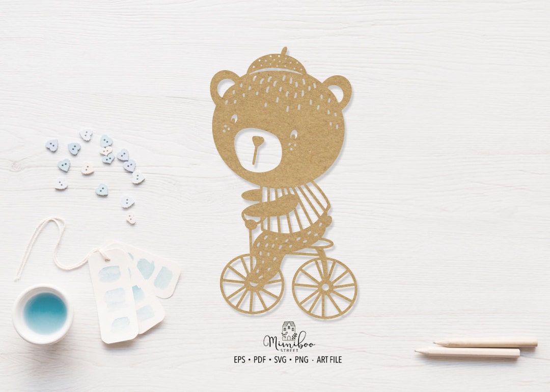 Baby BEAR - CUT File - Art Plotter File - Paper Cut - Pdf Svg Png Eps ...