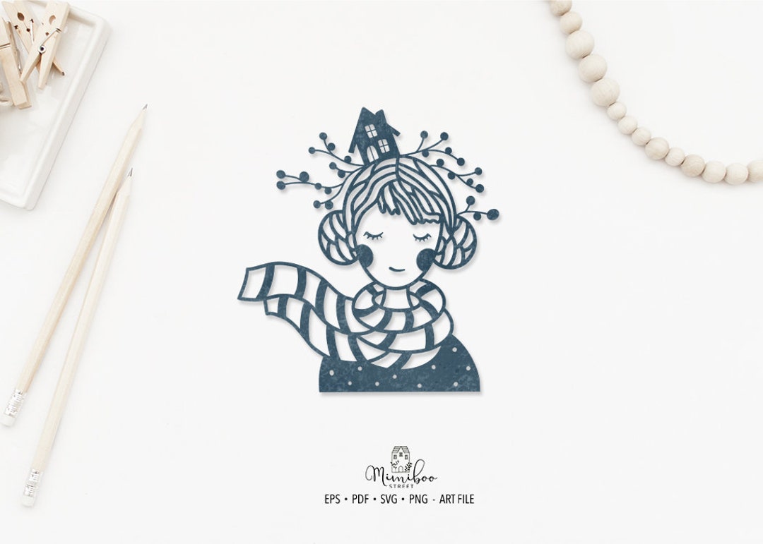 Anna Illustration Girl CUT File Art Plotter File Paper - Etsy