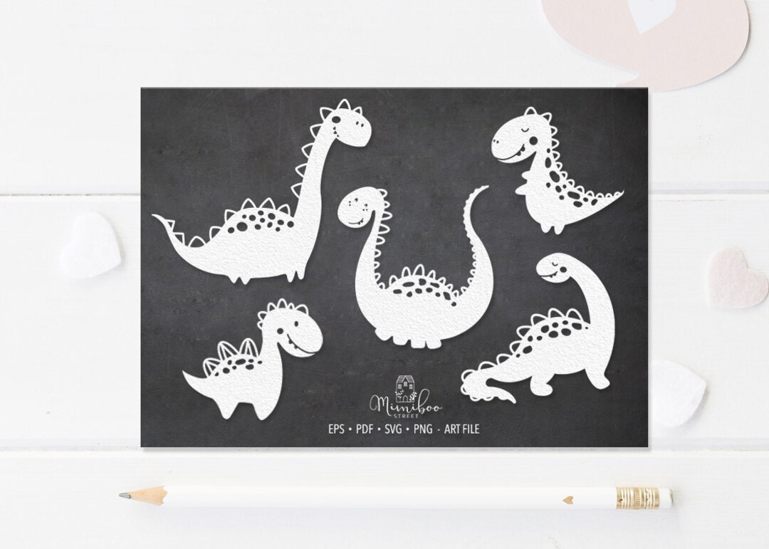 Little Dinosaurs - CUT File - Art Plotter File - Paper Cut - Pdf Svg ...