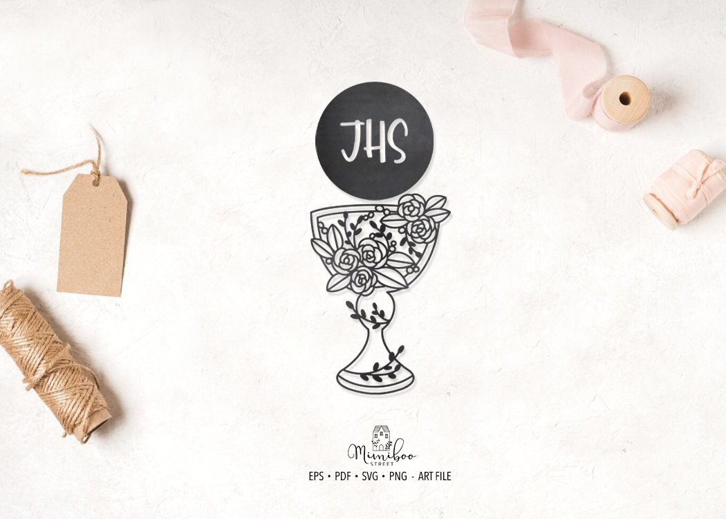 Comunión Cáliz, Host SVG Cerimonia Archivo CUT Art Plotter File Paper ...