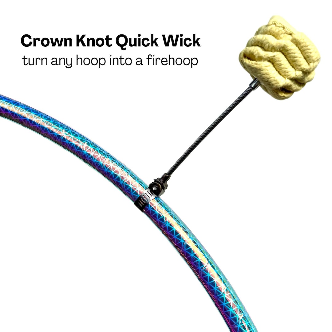 Crown Knot Quick Wick® Fire Hoop Attachment | Clamp-on Kevlar Fire Wick ...