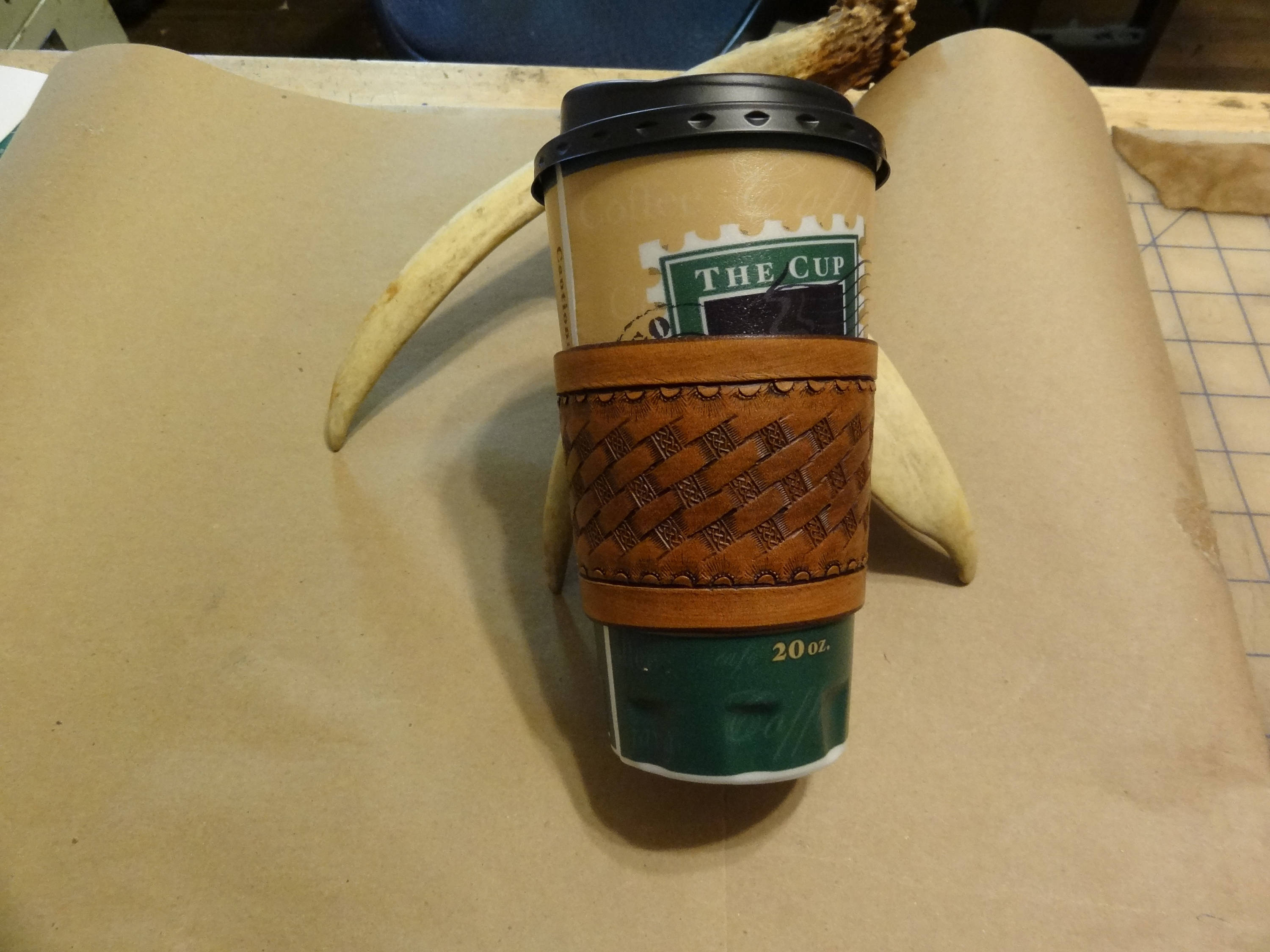 Leather Coffee Cup Wrap - Etsy