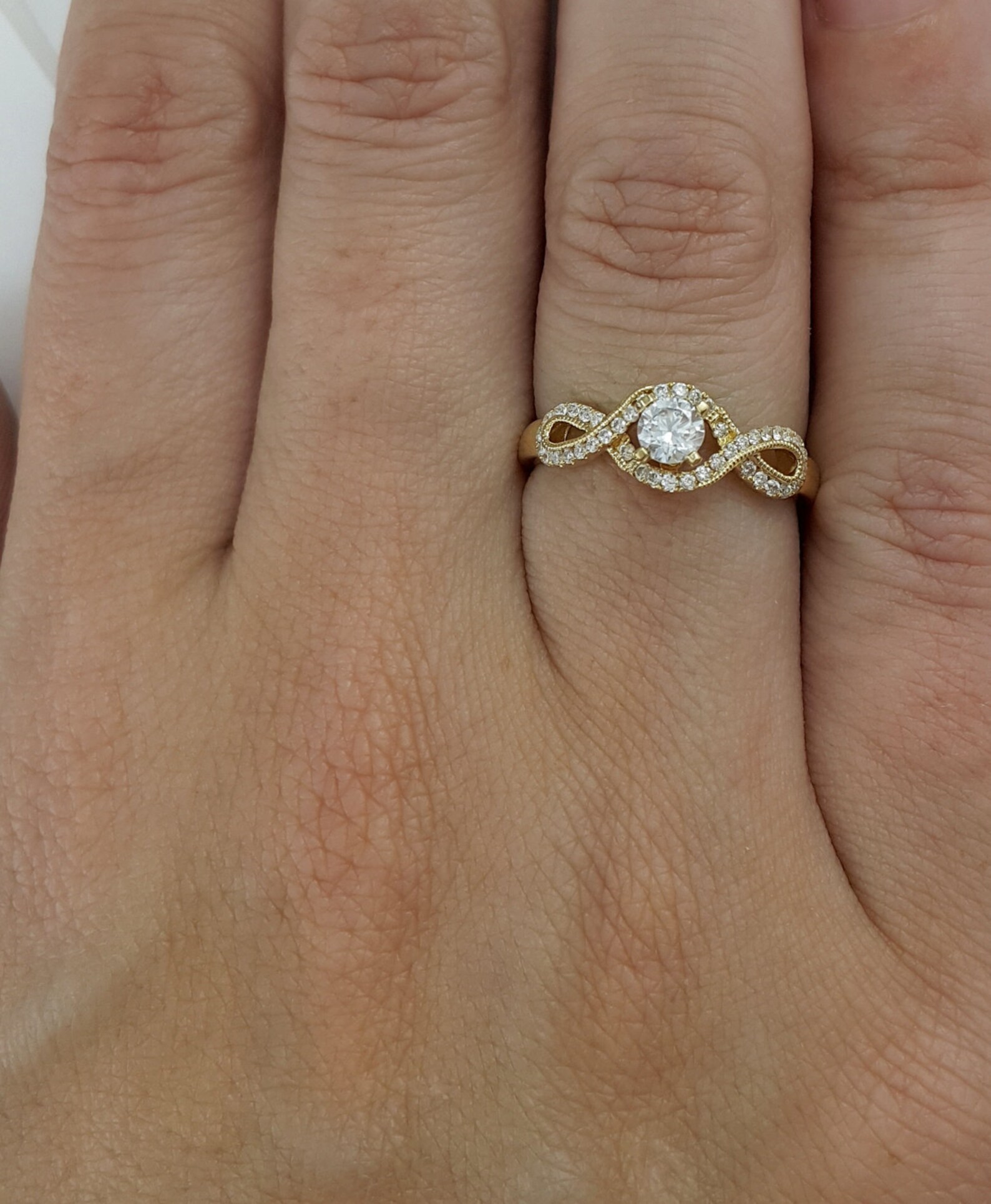 Infinity Engagement Ring Infinity Ring Wedding Ring Diamond - Etsy