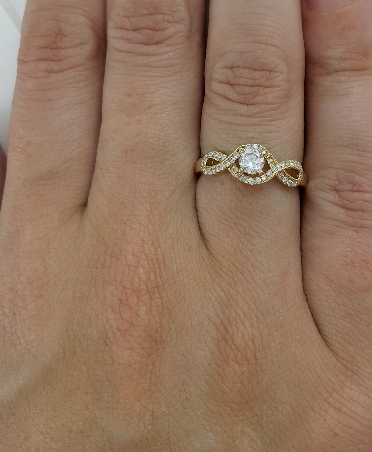 Infinity Engagement Ring Infinity Ring Wedding Ring Diamond - Etsy