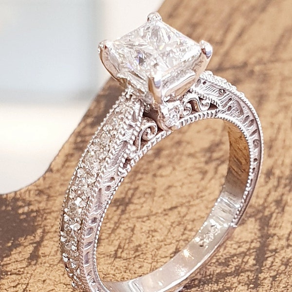 Princess Cut Diamond Engagement Rings - Etsy