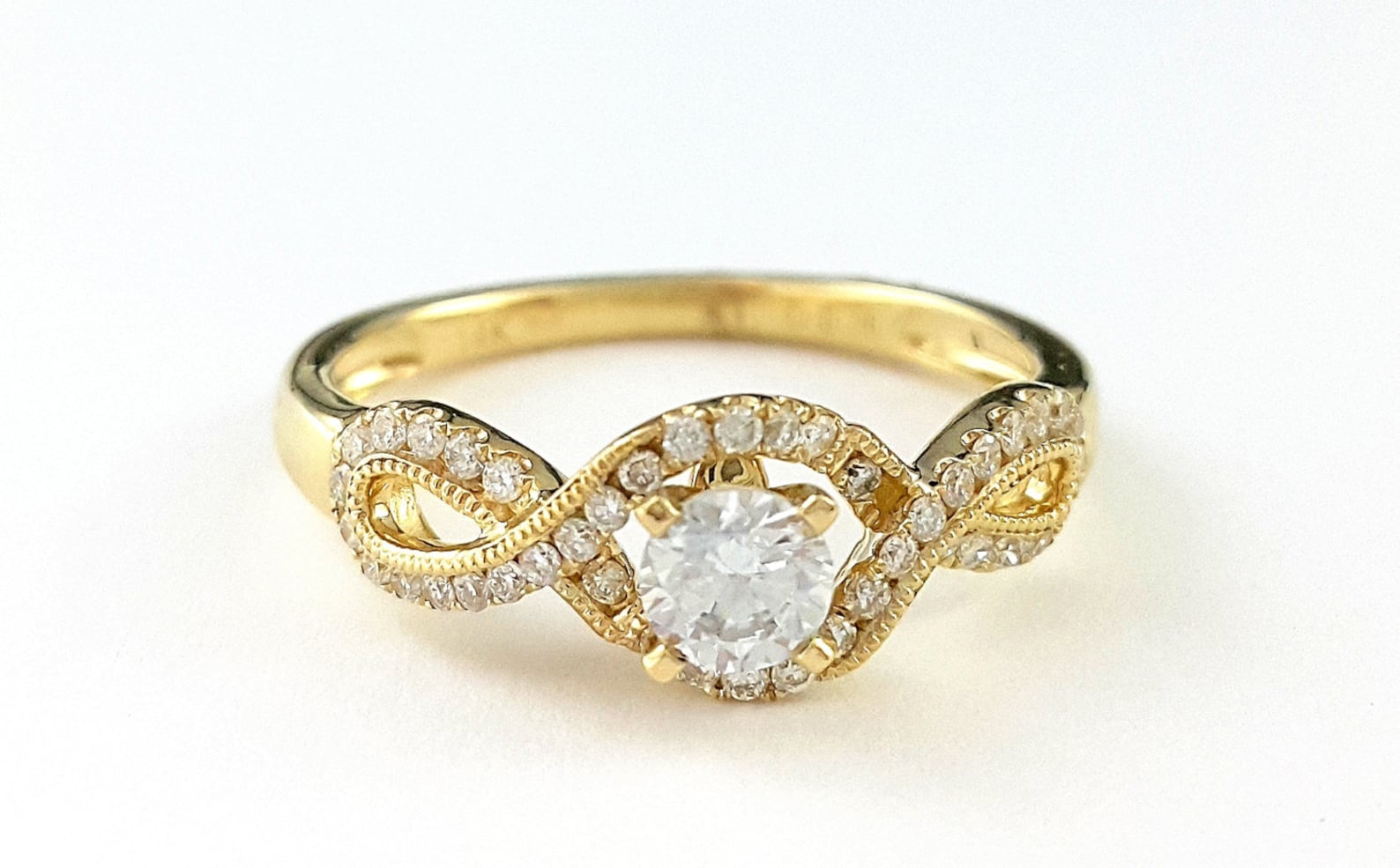 Infinity Engagement Ring Infinity Ring Wedding Ring Diamond - Etsy