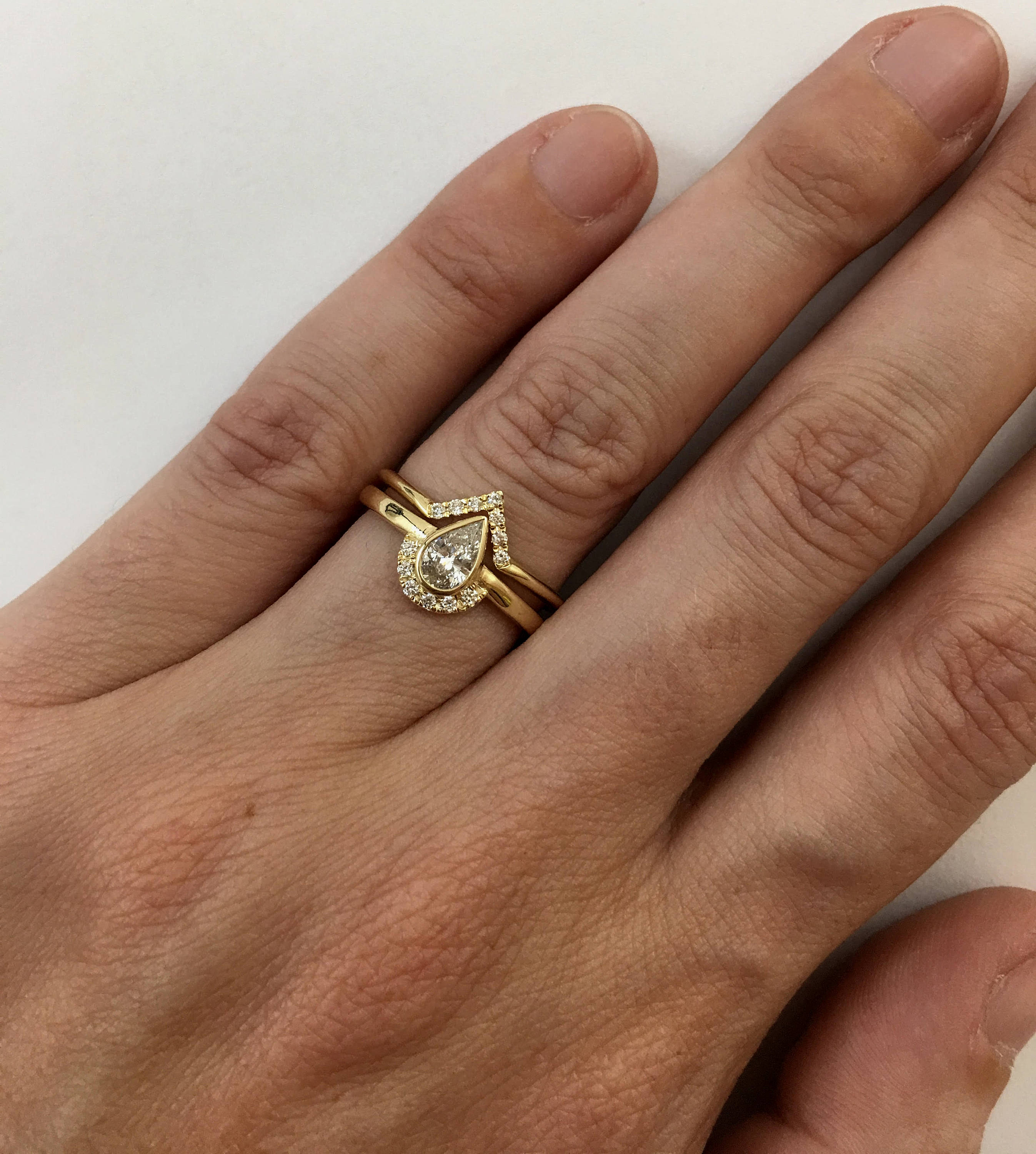 Matching Wedding Ring Matching Wedding Band Yellow Gold | Etsy