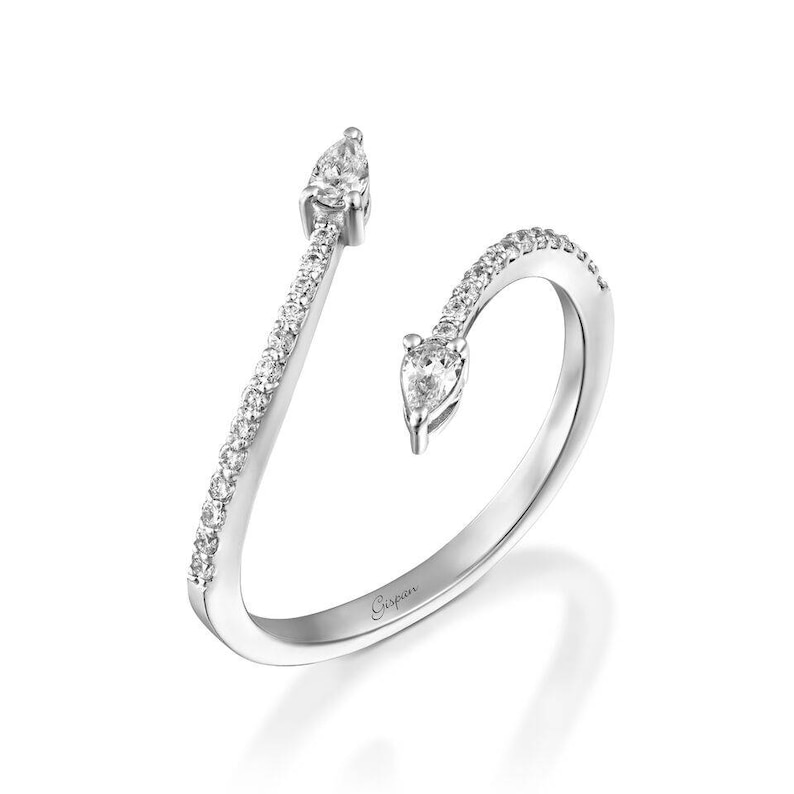 Snake Ring White Gold Snake Ring Engagement Ring Wedding Ring - Etsy Israel