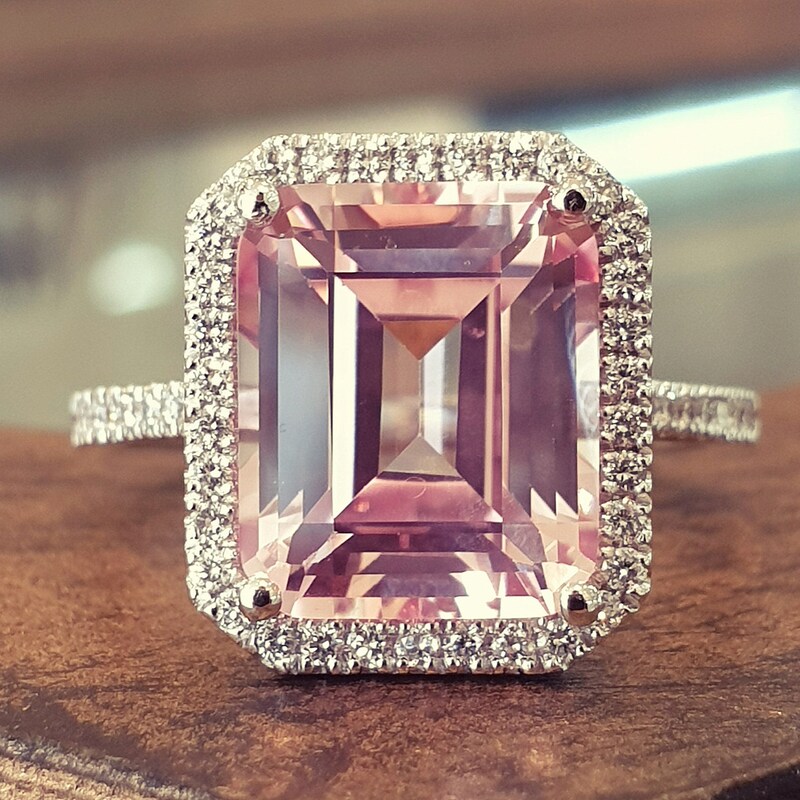 Pink Engagement Ring - Etsy