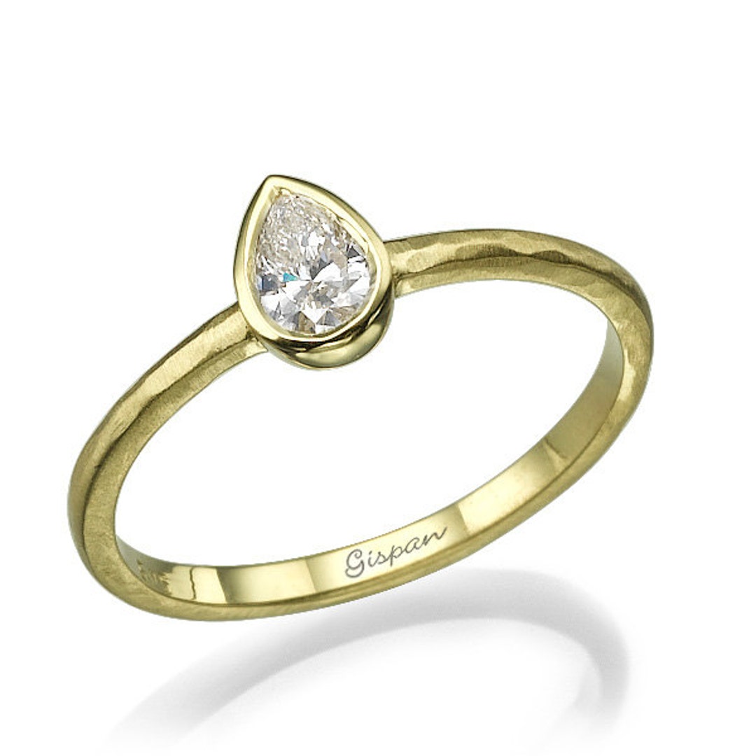 Gold Diamond Ring Gold Diamond Band Diamond Engagement Ring - Etsy
