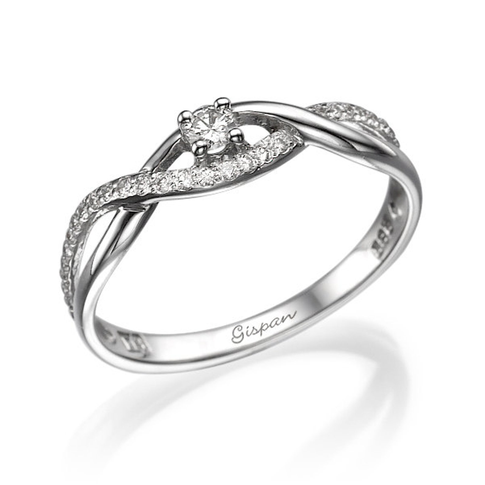 Infinity Engagement Ring White Gold Ring Forever Ring Love - Etsy