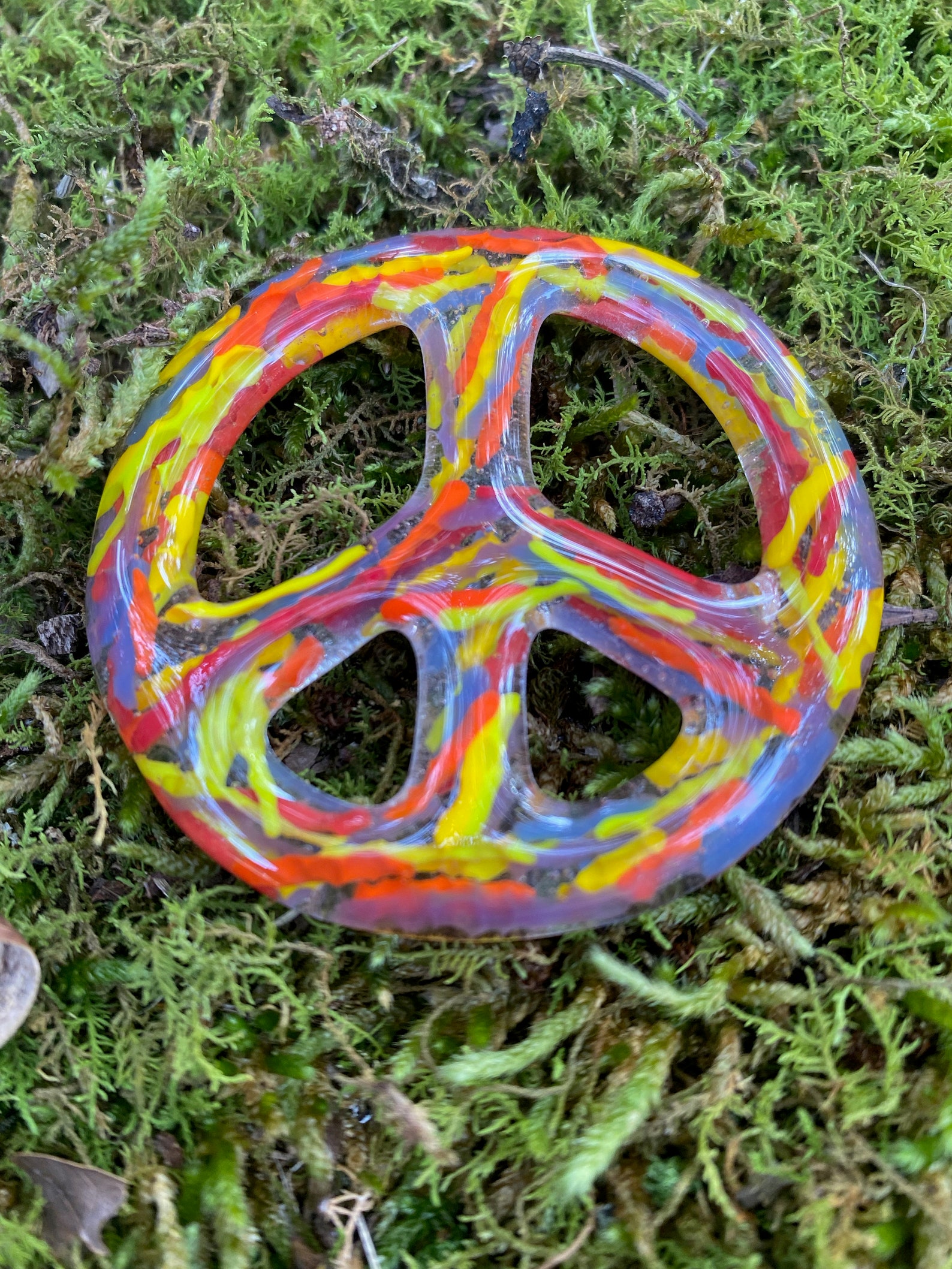 Cast Glass Peace Sign | Etsy