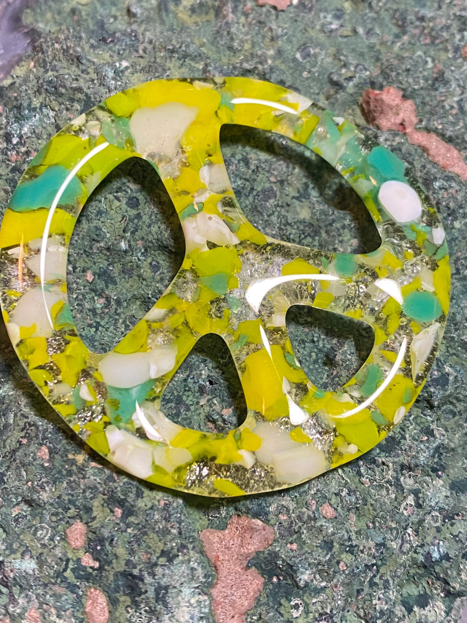 Cast Glass Peace Sign | Etsy