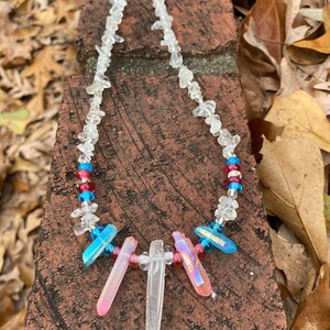 Trans Pride Crystal Necklace | Etsy