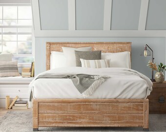 Reclaimed Wood Platform Bed | Etsy