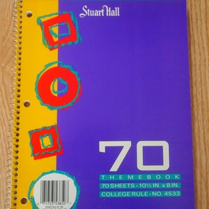 Vintage 80s Stuart Hall Color Block College Rule Spiral Notebooks - Etsy