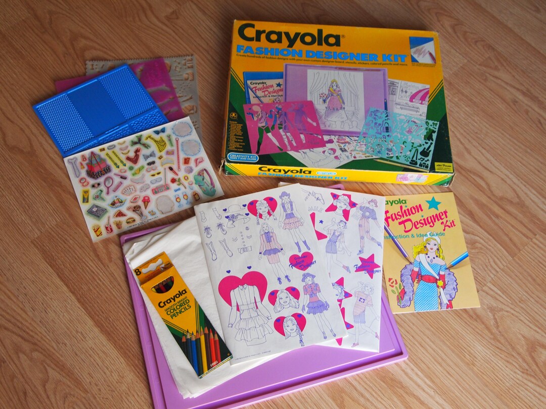 Vintage Crayola Fashion Designer Kit - Etsy