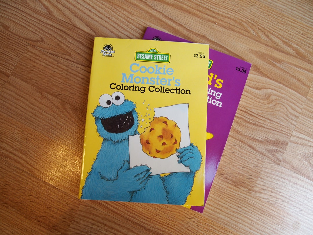 Vintage Sesame Street Coloring Books Big Bird and Cookie Monster - Etsy