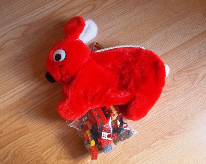 Vintage Lego Duplo Red Bunny Rabbit Zipper Lego Carrying Storage Bag - Etsy