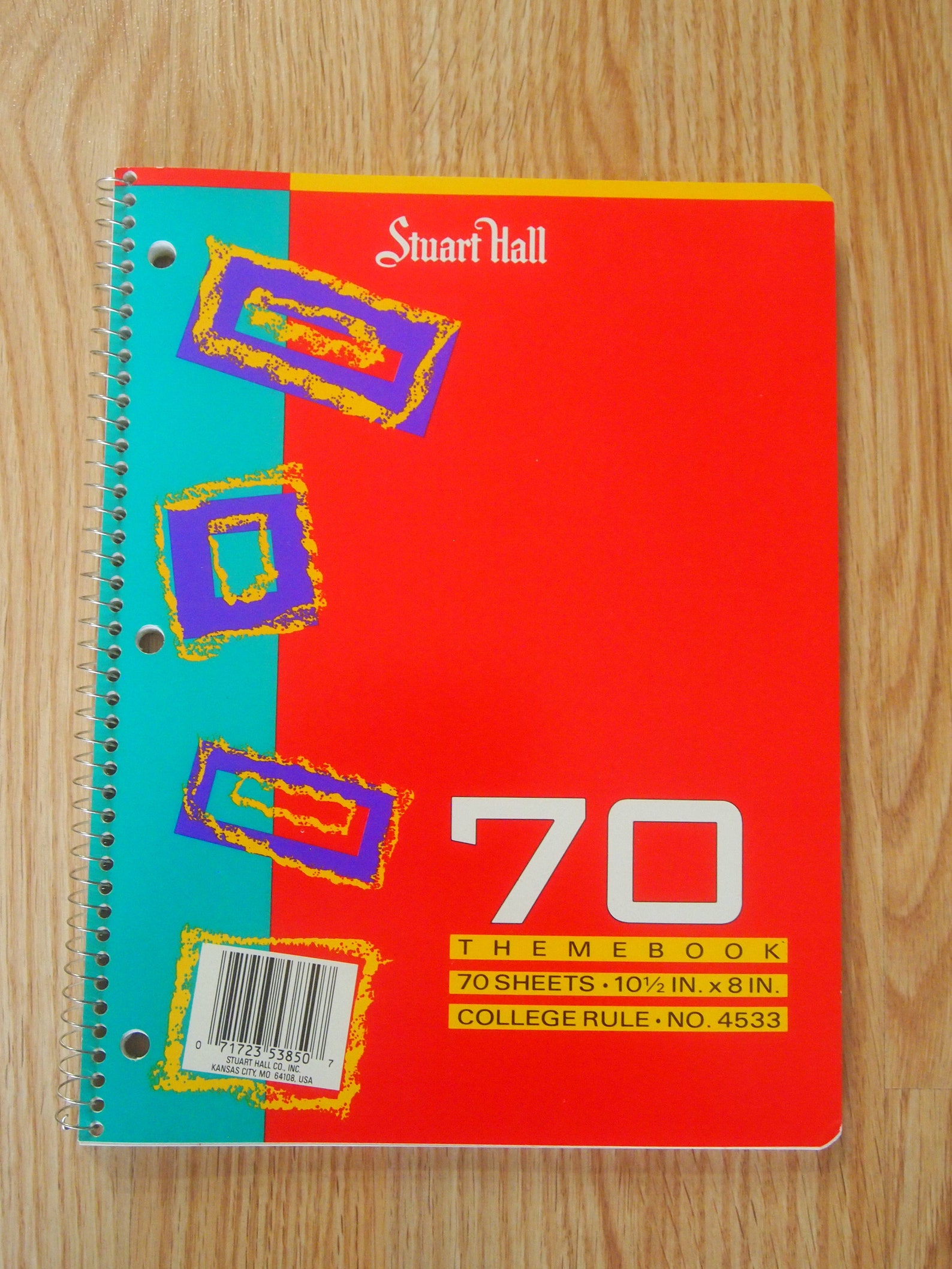 Vintage 80s Stuart Hall Color Block College Rule Spiral Notebooks - Etsy